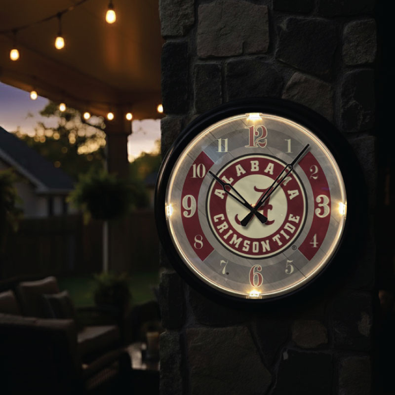 Official Logo Indoor/Outdoor LED Clock - Holland Bar Stool Co.